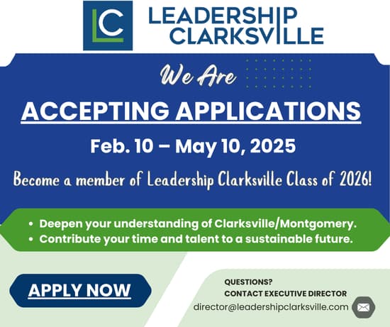Accepting Applications - Class of 2026 - Leadership Clarksville